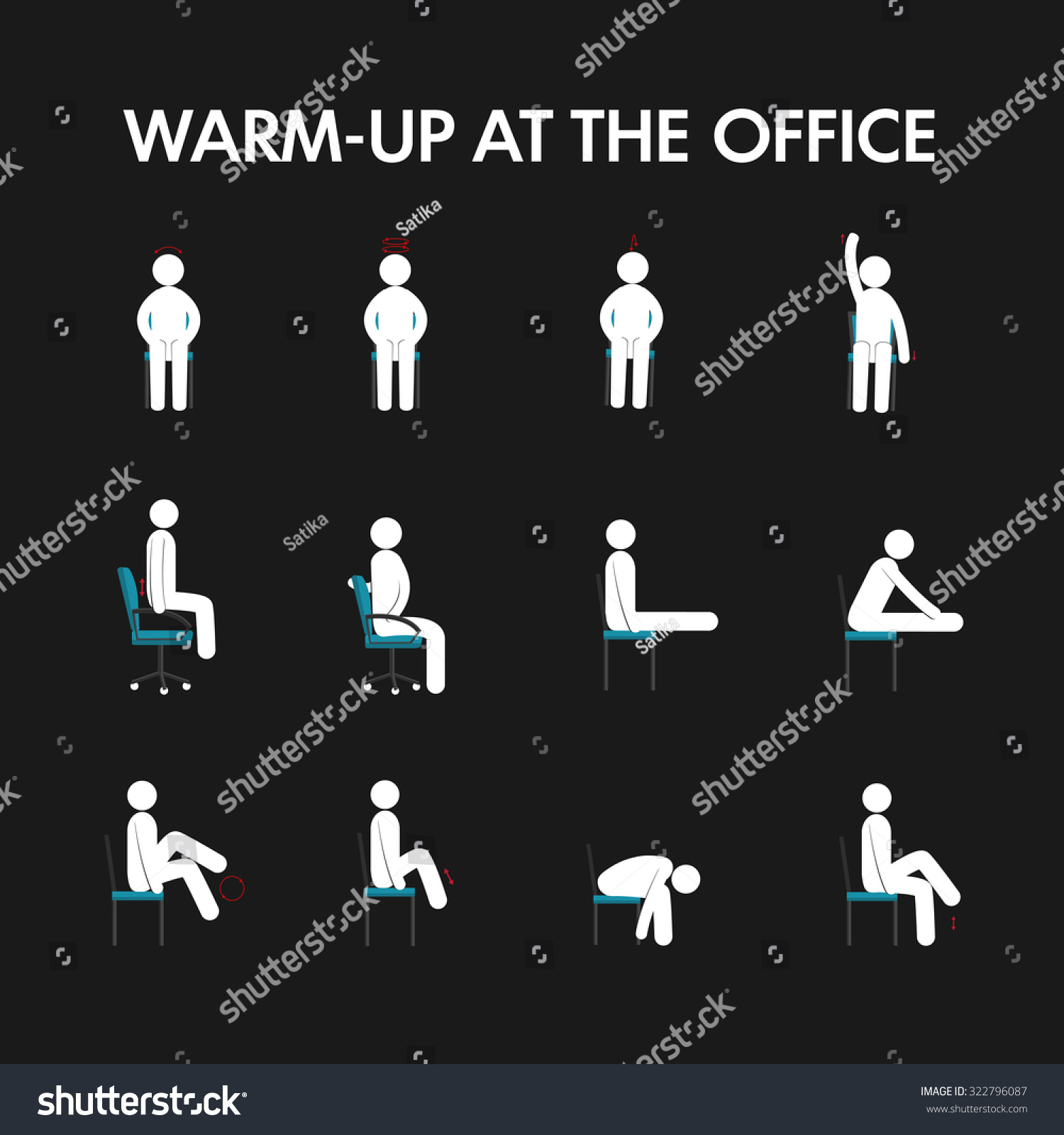 Vector Workplace Stick Man Set Stock Vector (Royalty Free) 322796087 ...