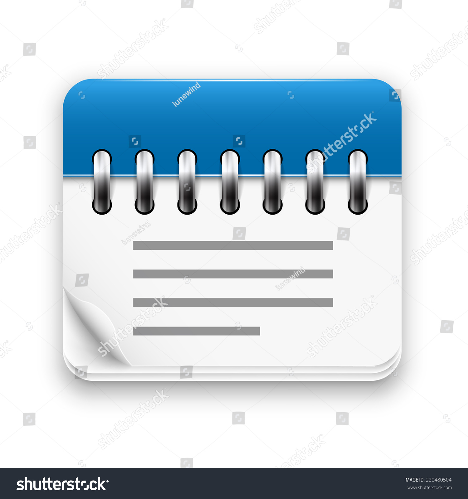 Vector Incline Blue Note Book Icon Stock Vector (Royalty Free ...