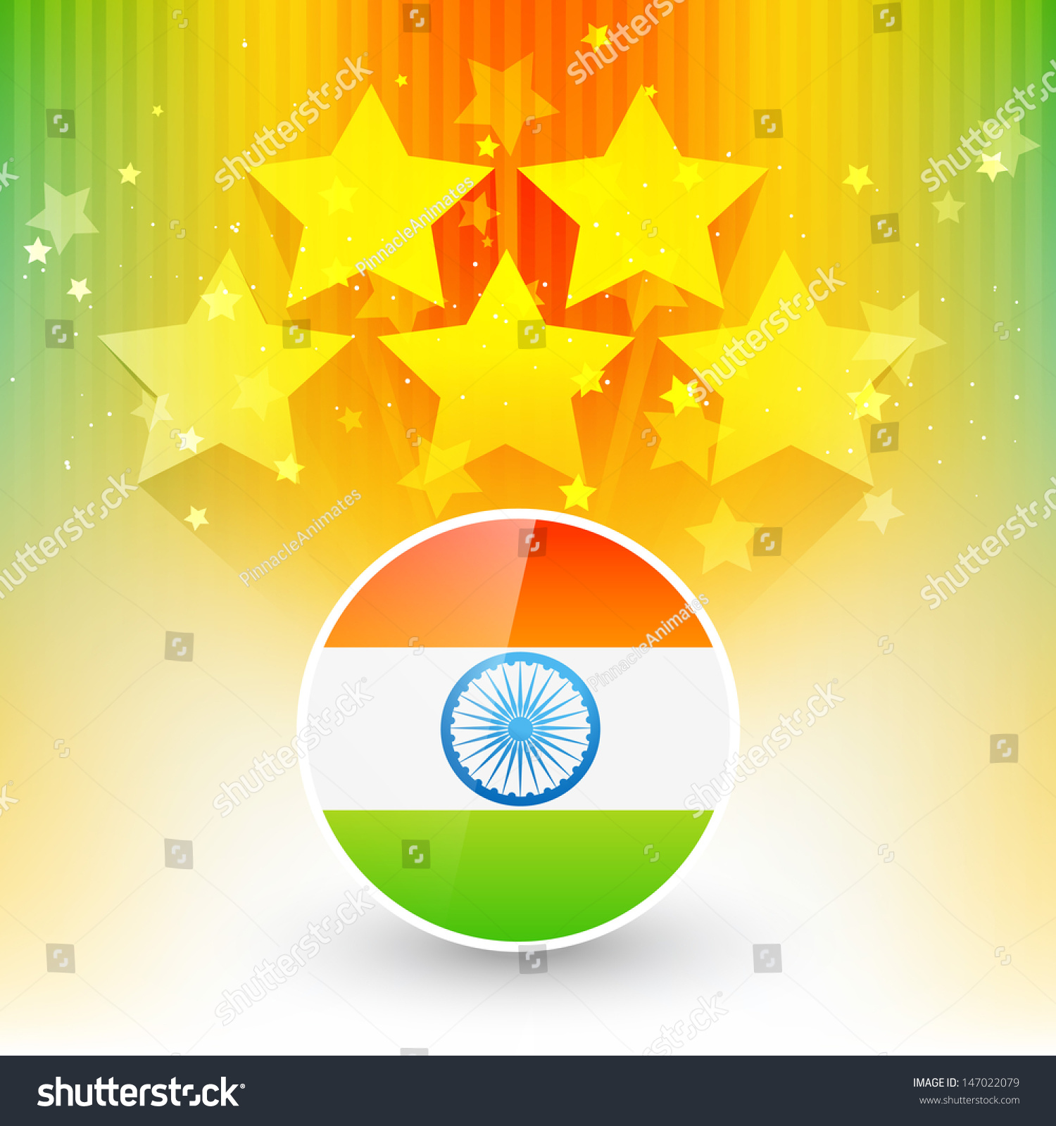 Vector Indian Flag Design Space Your Stock Vector (Royalty Free) 147022079