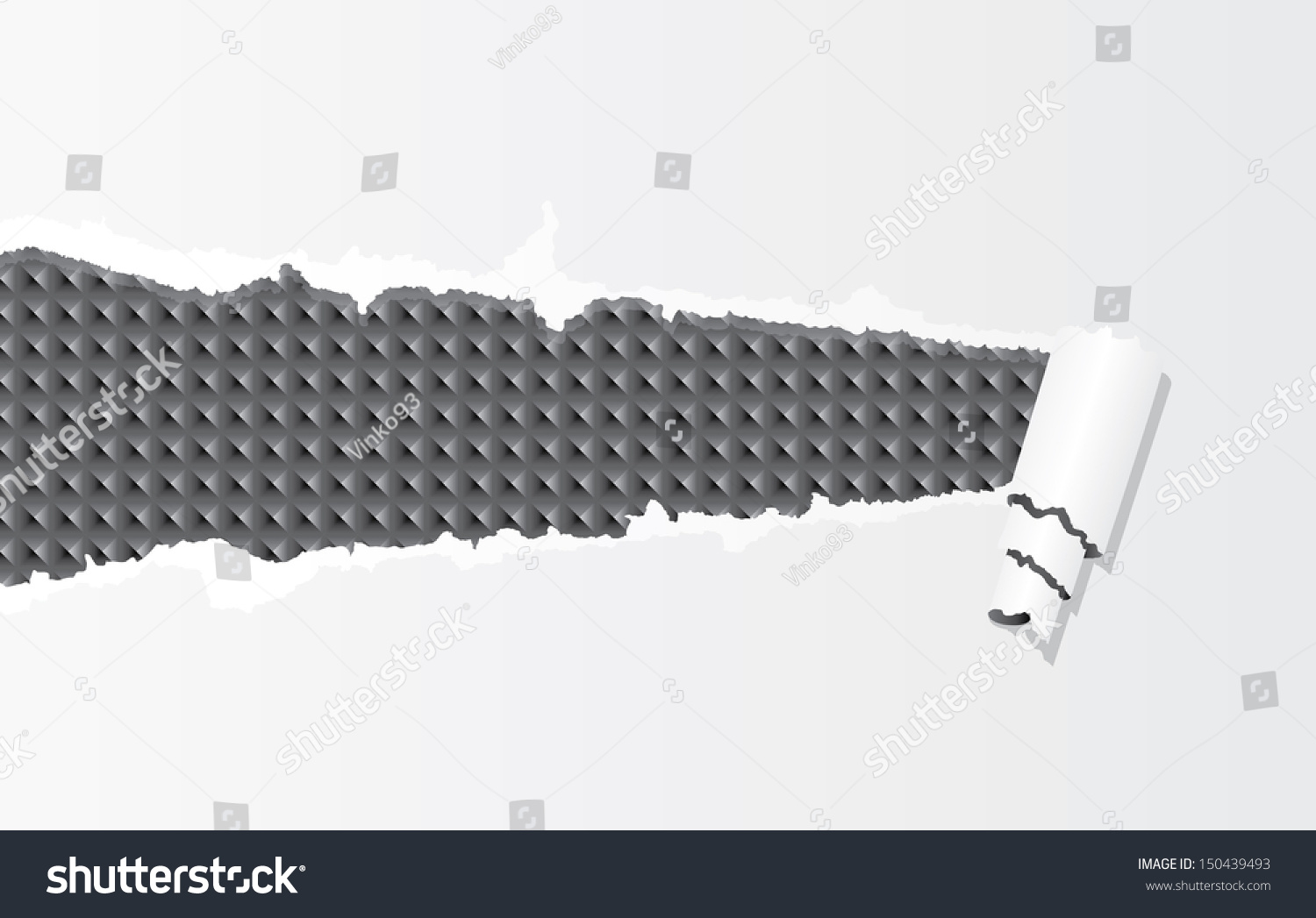 Vector Industrial Background Behind Ripped Paper Stock Vector (Royalty ...