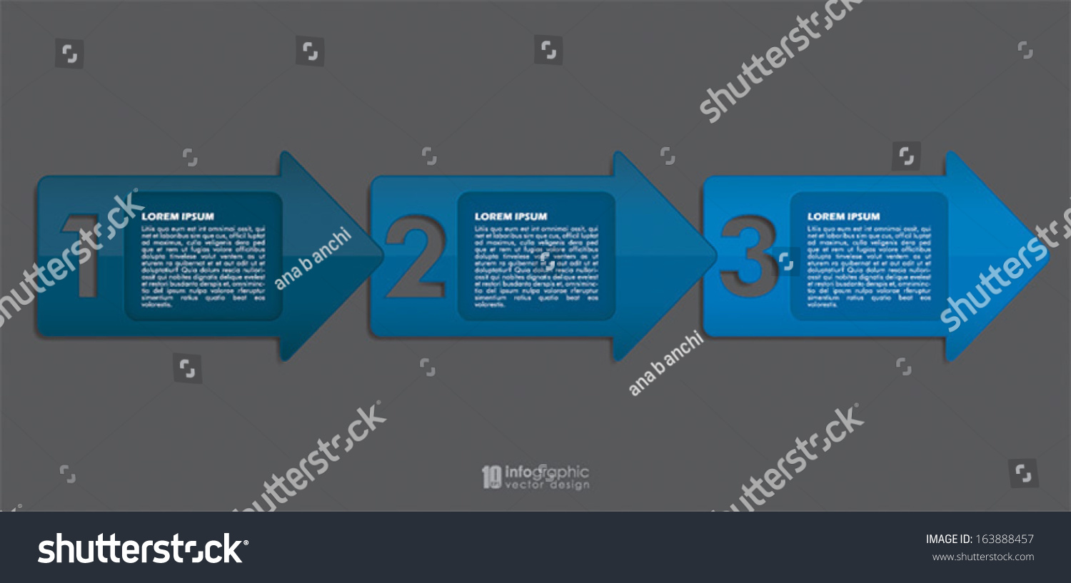 Vector Info Graphic Tabs Steps 1 Stock Vector (Royalty Free) 163888457 ...