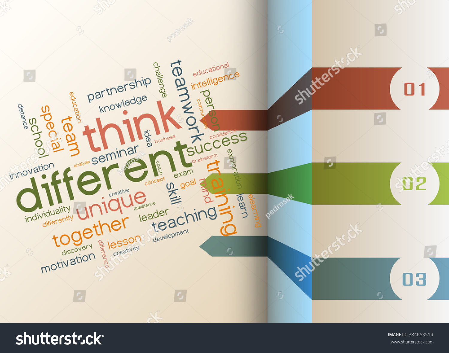 Vector Infographic Template Think Different Concept Stock Vector ...