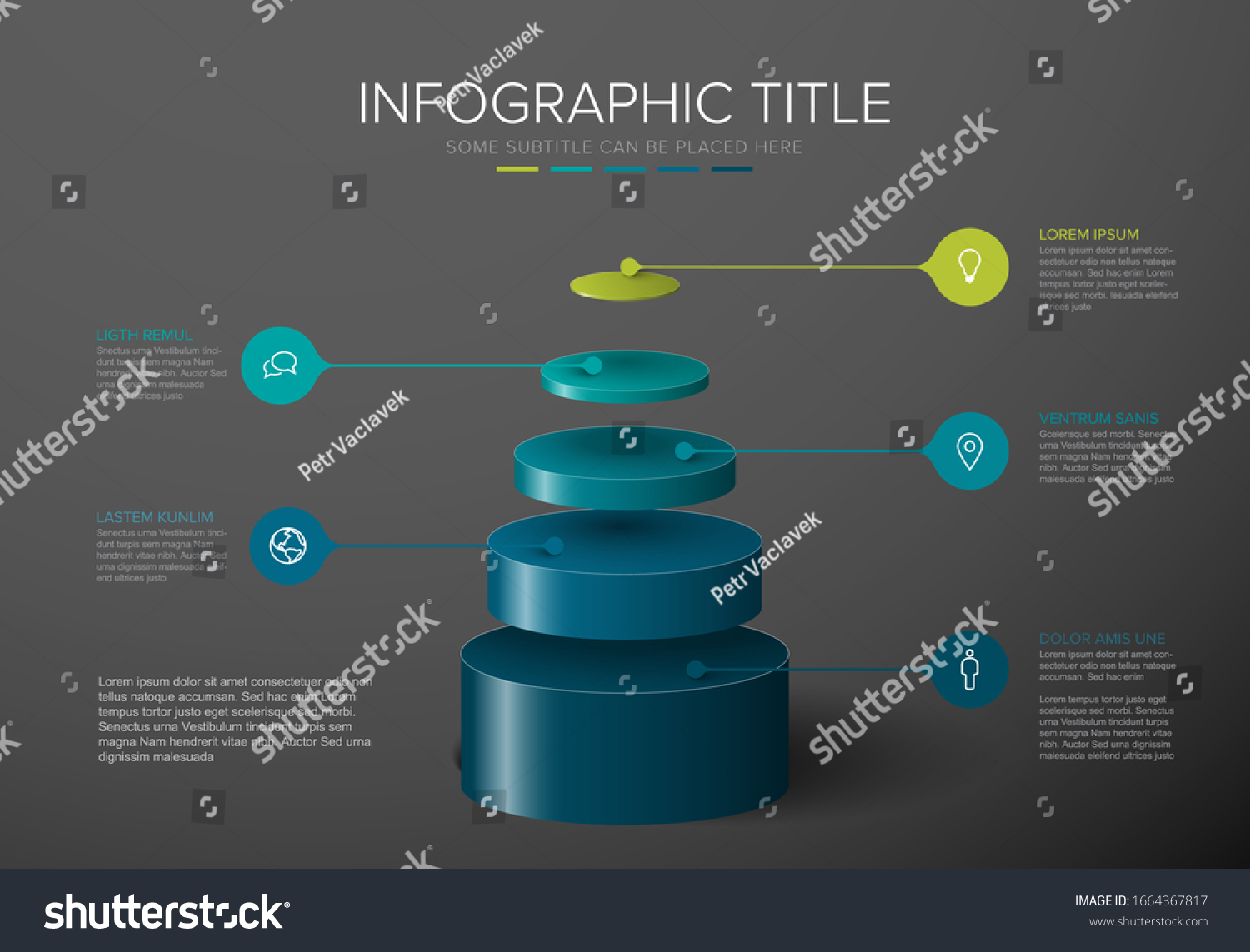 Vector Infographic Circle Layers Template Pyramid Stock Vector (Royalty ...