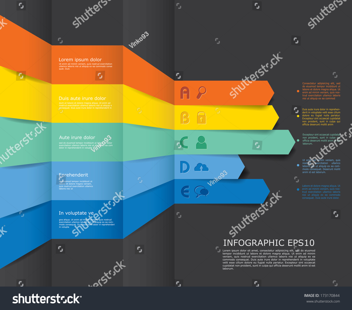 Vector Infographic Composition Web Icons Stock Vector (Royalty Free ...