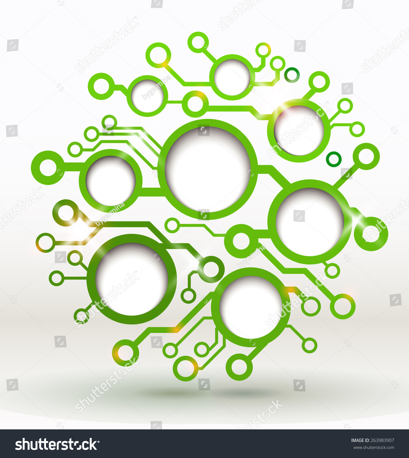 Vector Infographic Design Element Bright Circuit Stock Vector (Royalty ...