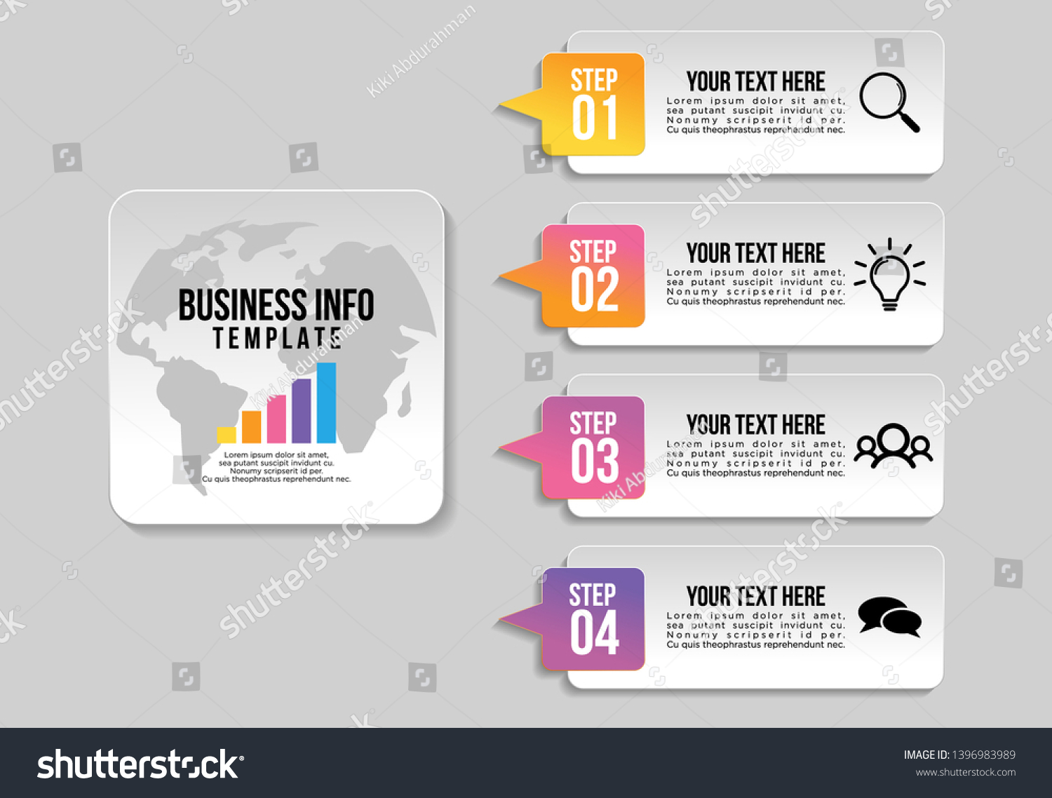 Vector Infographic Design Template Options Steps Stock Vector Royalty