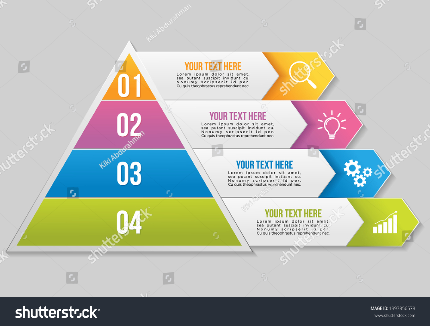 Vector Infographic Design Template 4 Options Stock Vector (Royalty Free ...