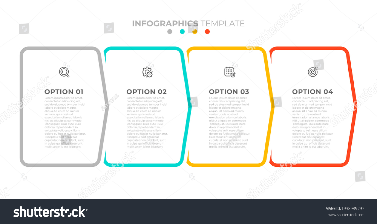 Vector Infographic Elements Business Presentation Timeline Stock Vector ...