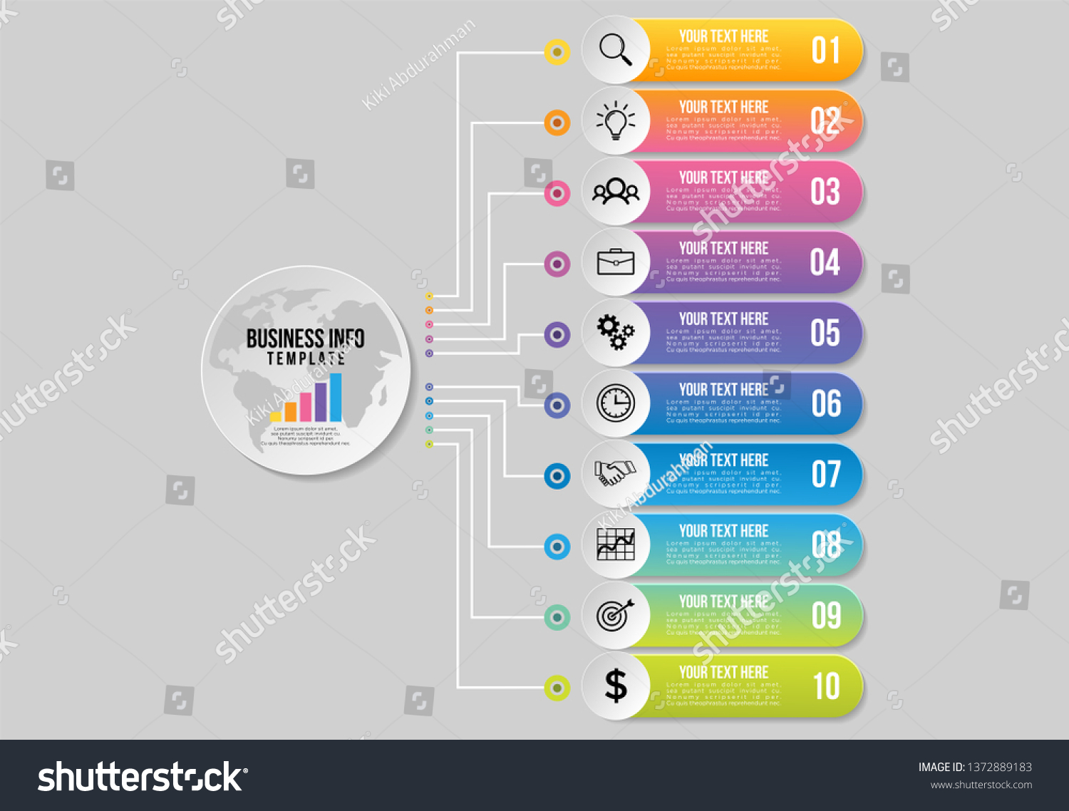 Vector Infographic Template Design Options Steps Stock Vector (Royalty ...