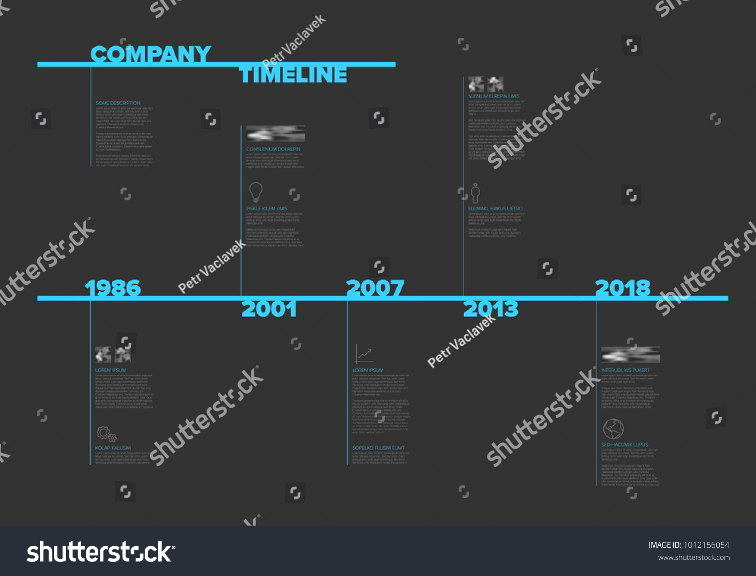 Vector Infographic Timeline Report Template Nice: เวกเตอร์สต็อก (ปลอด ...