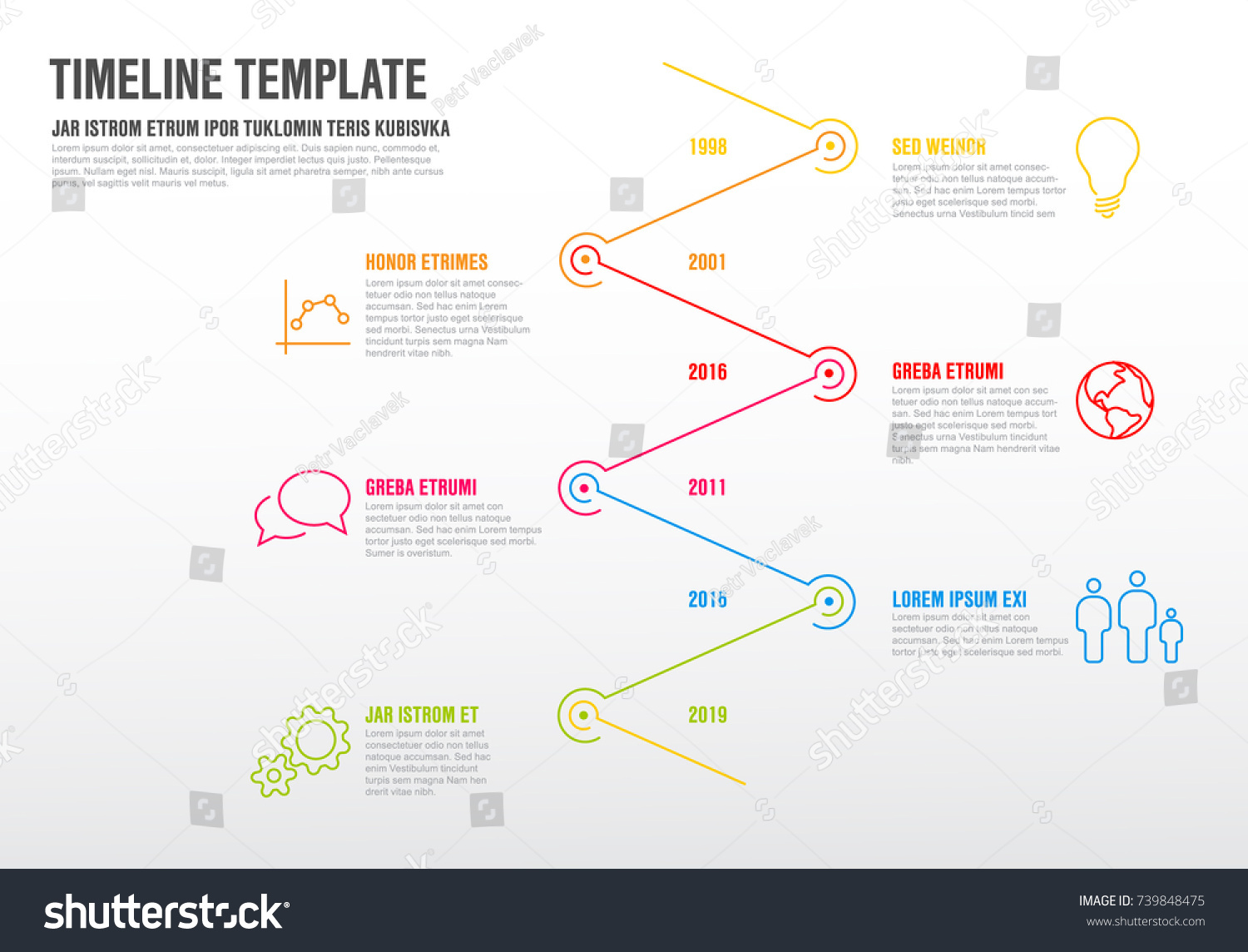 Vector Infographic Timeline Template Icons Made: เวกเตอร์สต็อก (ปลอดค่า ...