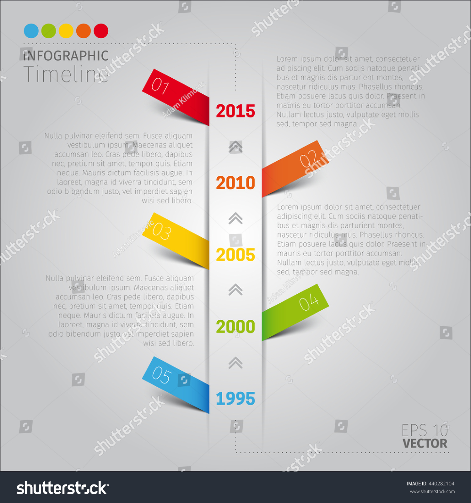 Vector Infographic Timeline Template Labels Stock Vector (Royalty Free ...