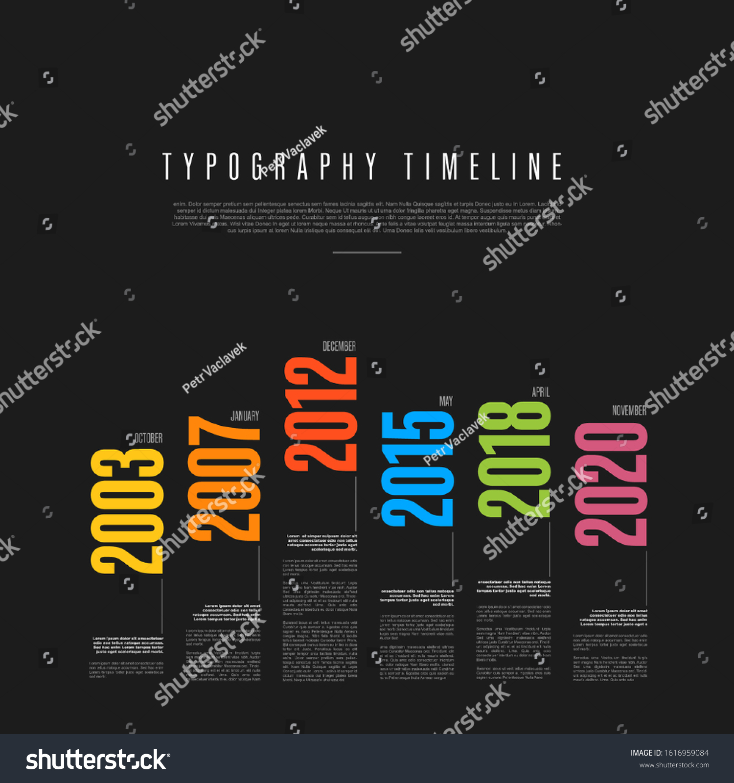 Vector Infographic Typography Timeline Report Template Stock Vector ...