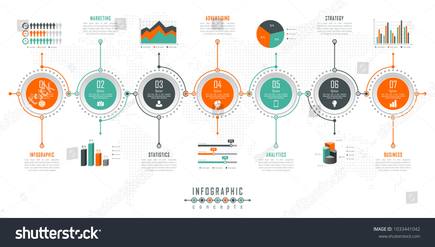 Vector Infographics Template Chart Diagram Web Stock Vector (Royalty ...