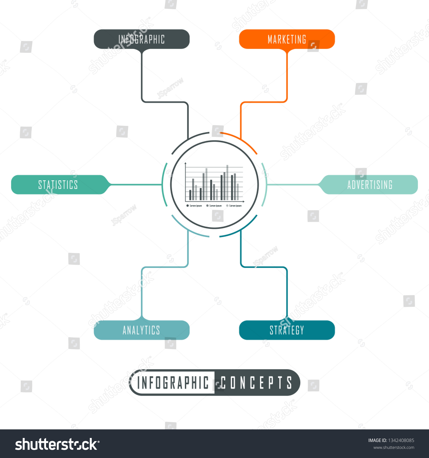 Vector Infographics Template Chart Diagram Web Stock Vector (Royalty ...