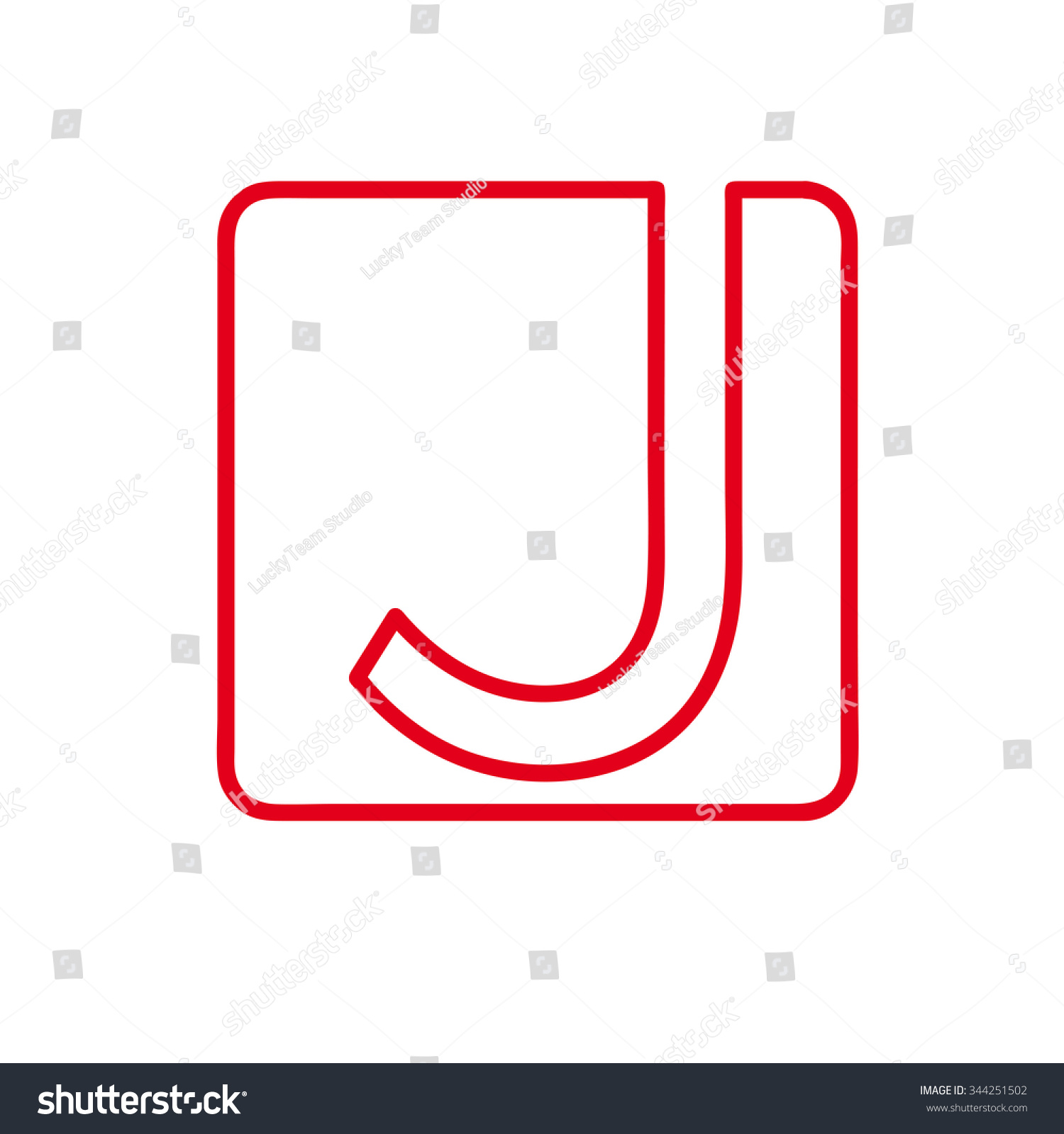 Vector Initial Letter J Sign Made Stock Vector (Royalty Free) 344251502 ...