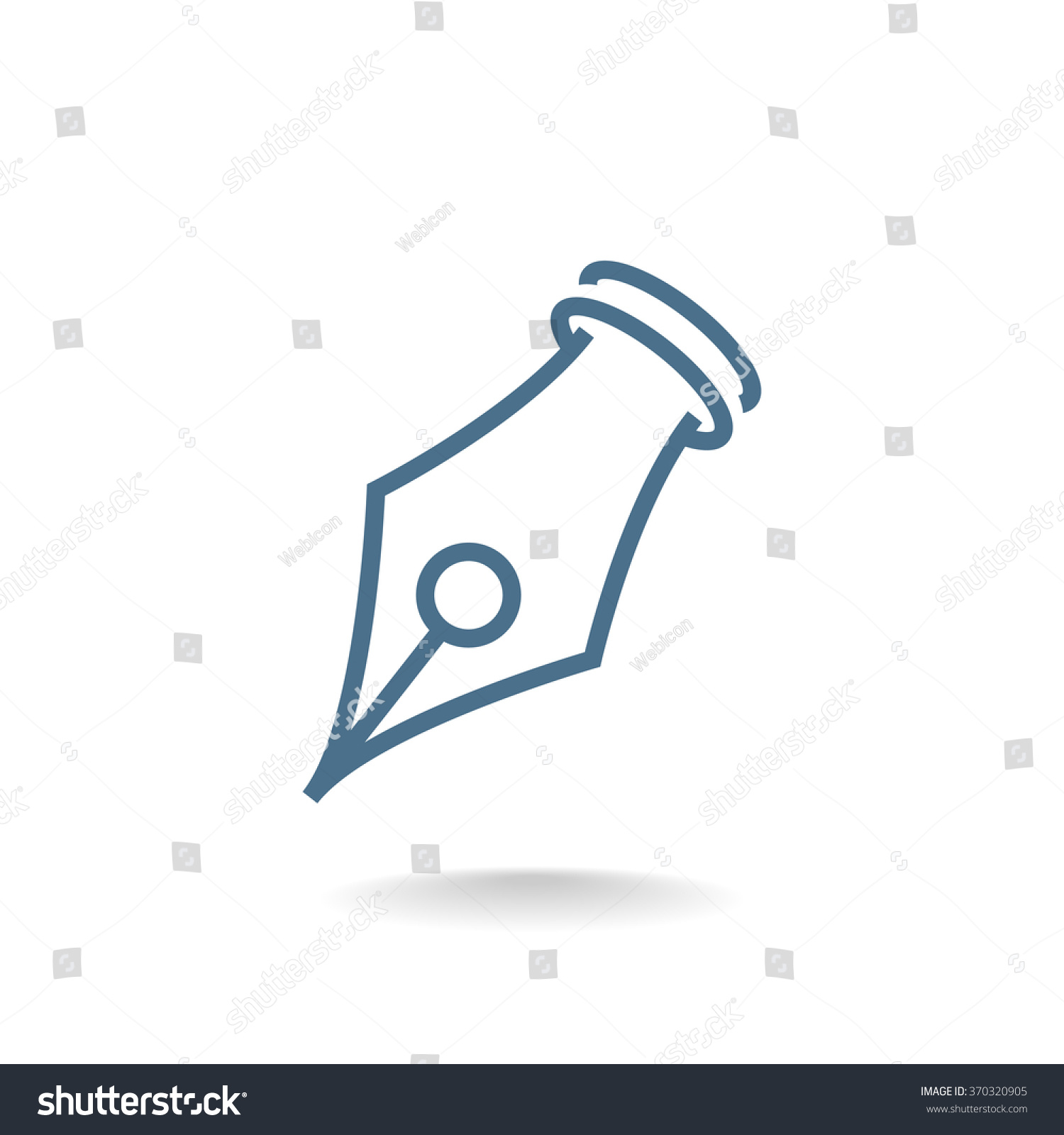 Vector Ink Pen Tip Icon Symbol Stock Vector (Royalty Free) 370320905 ...