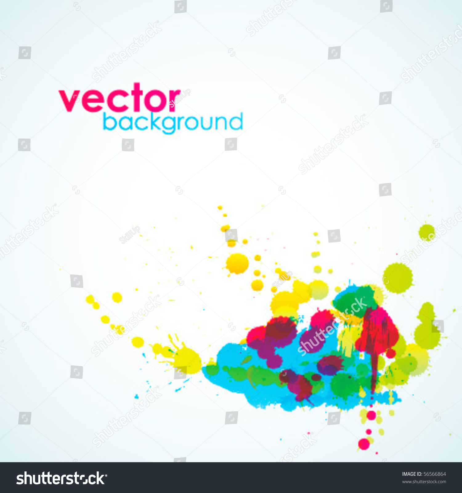 Vector Inky Colorful Background Stock Vector (Royalty Free) 56566864