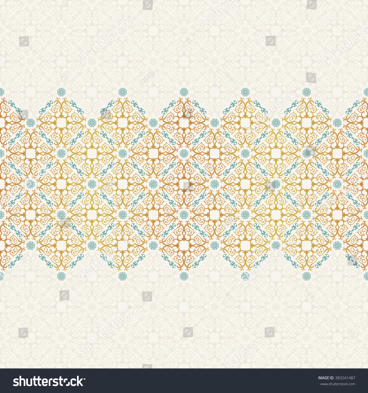 Vector Islam Pattern Border Seamless Pattern Stock Vector (Royalty Free ...