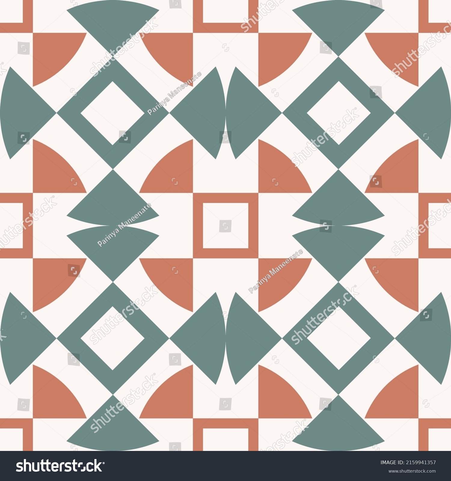Vector Islamic Squaretriangle Geometric Shape Seamless Stock Vector ...