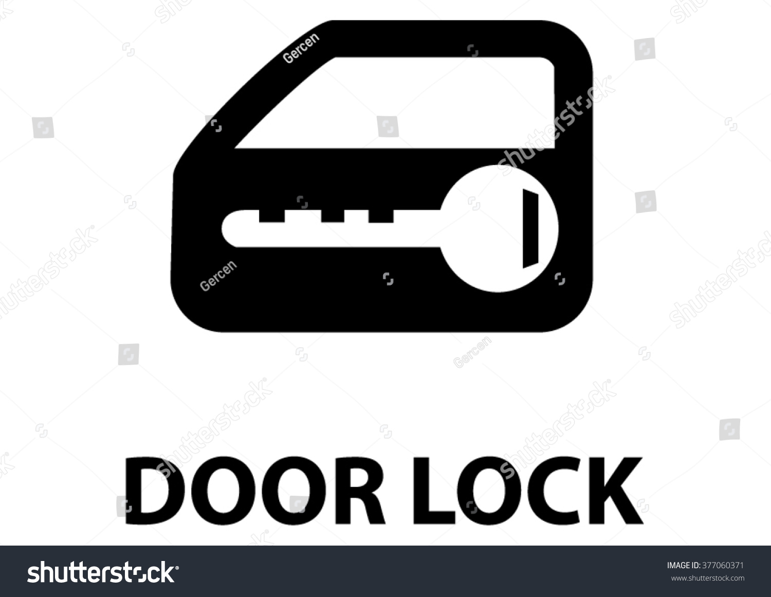 Vector Isolated Dashboard Sign Door Lock Stock Vector (Royalty Free ...