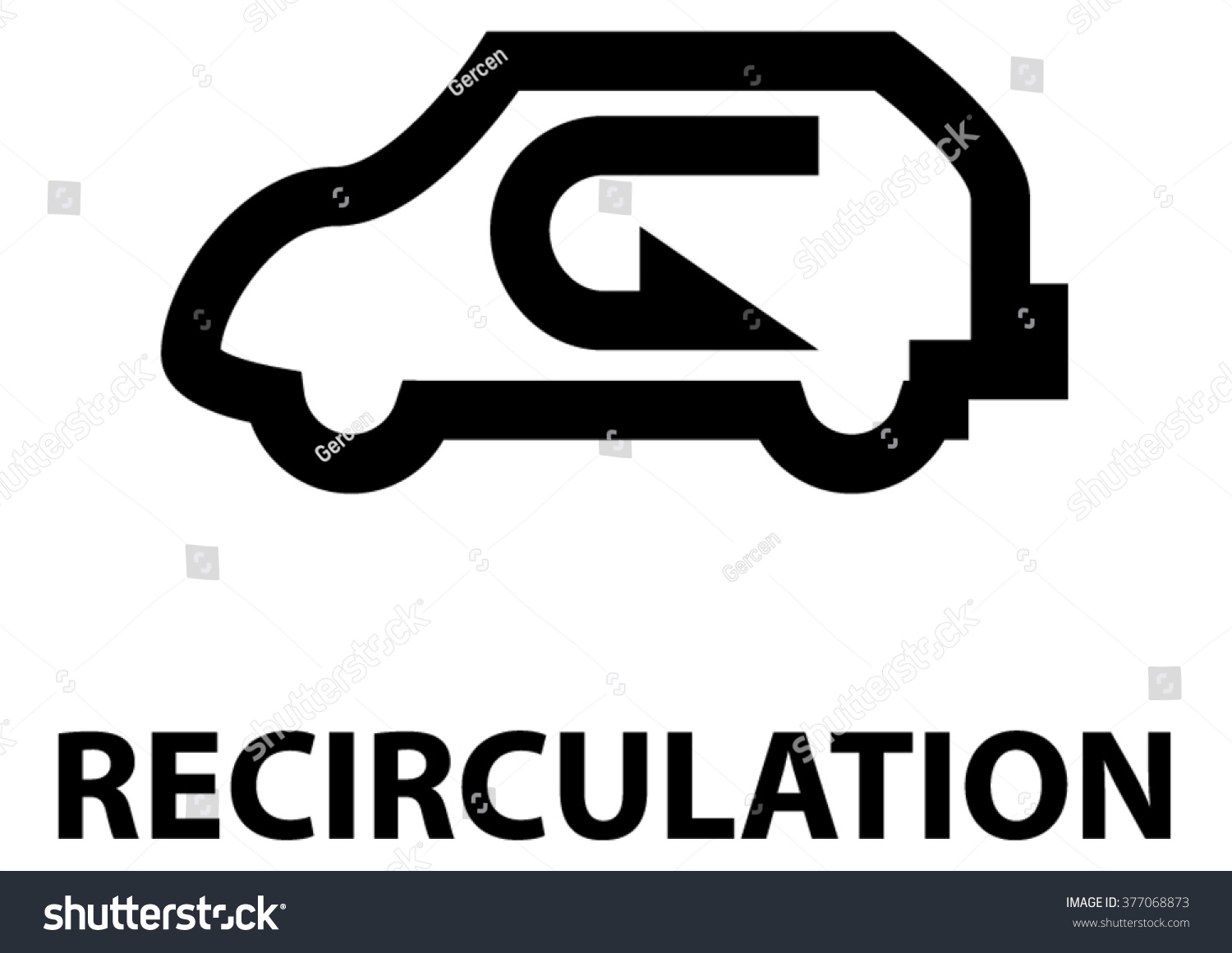 Vector Isolated Dashboard Sign Recirculation Stock Vector (Royalty Free ...