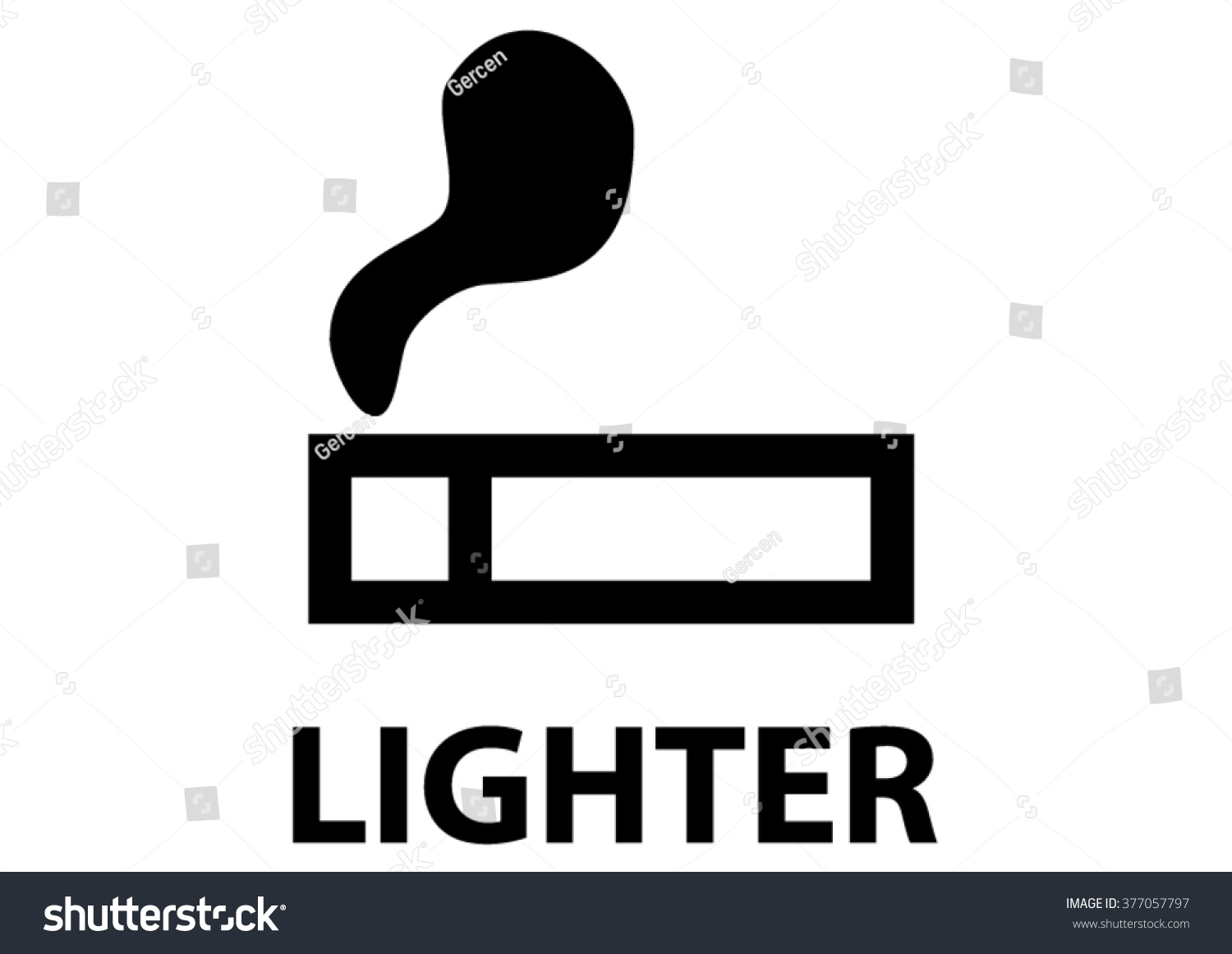 Vector Isolated Dashboard Sign Description Lighter Stok Vektör ...