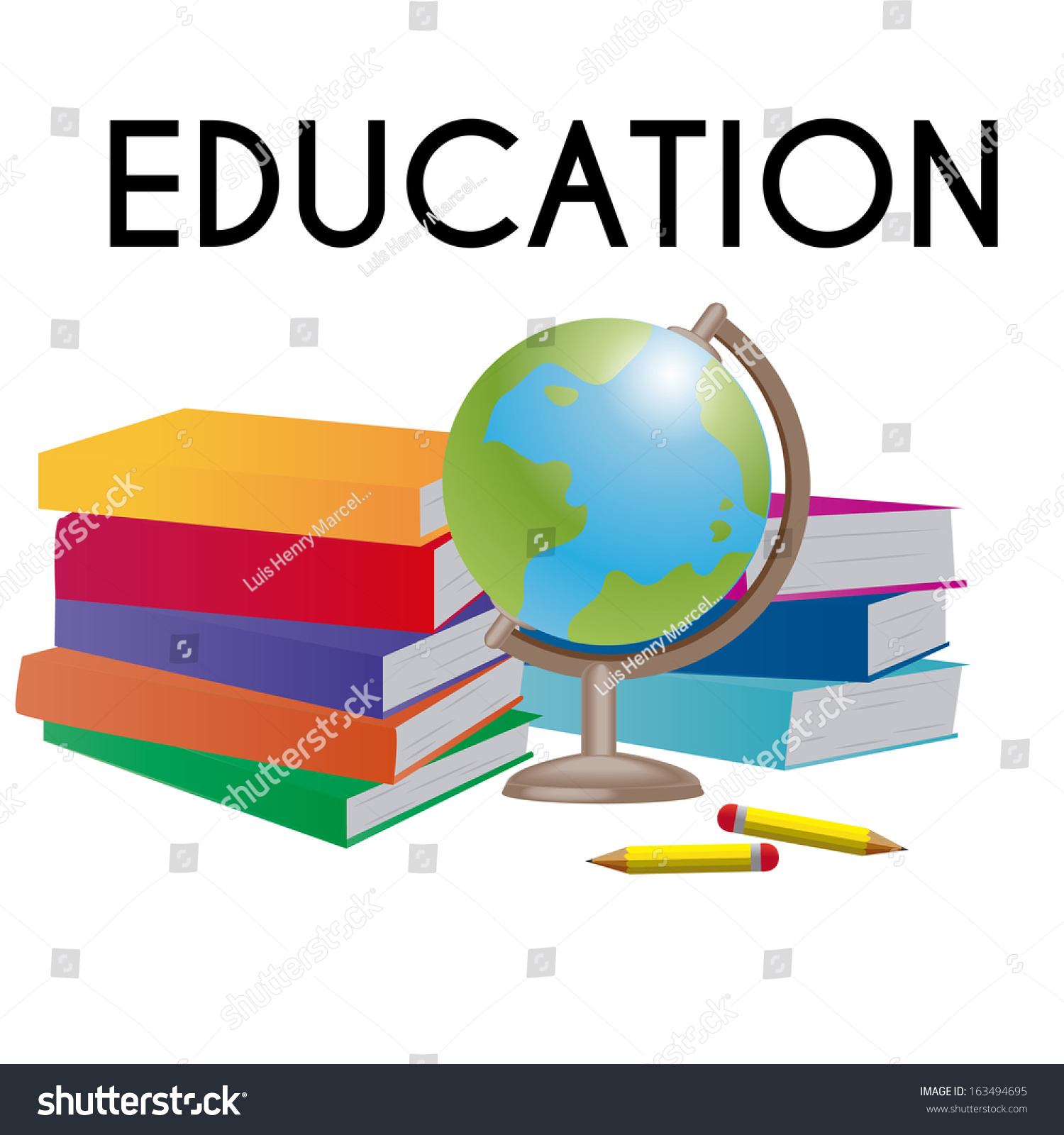 Vector Isolated Different Classroom Objects Stock Vector (Royalty Free ...