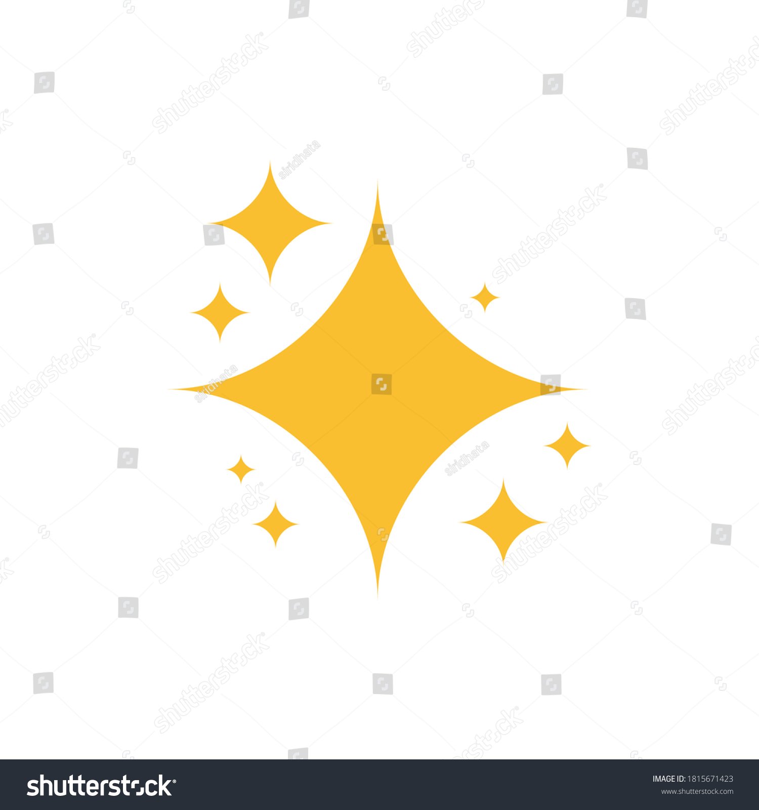 Vector Isolated Gold Sparkle Illustration Stock Vector (Royalty Free ...