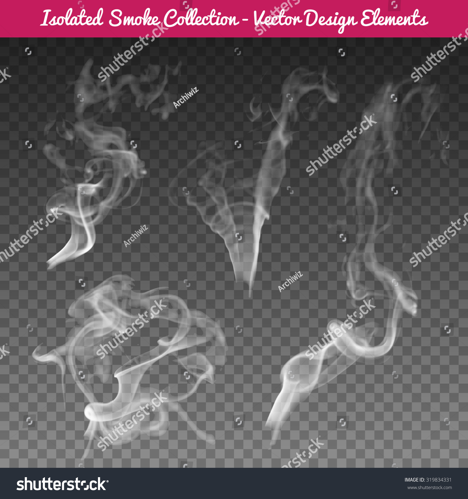 Vector Isolated Realistic Cigarette Smoke Waves Stock Vector (Royalty ...