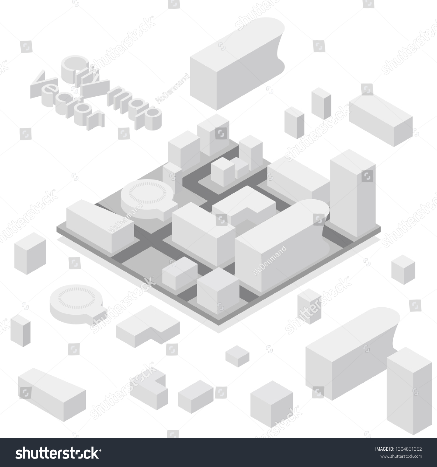 Vector Isometric City Map Stock Vector (Royalty Free) 1304861362 ... Vector Isometric City Map Stock Vector (Royalty Free) 1304861362 ...