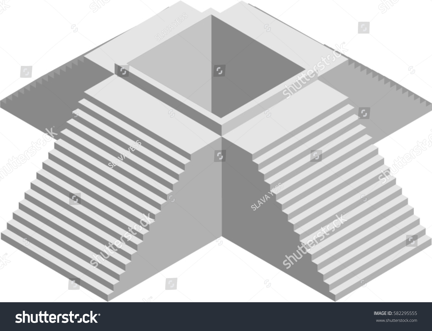 Vector Isometric Stairs Stock Vector (Royalty Free) 582295555 Vector Isometric Stairs Stock Vector (Royalty Free) 582295555