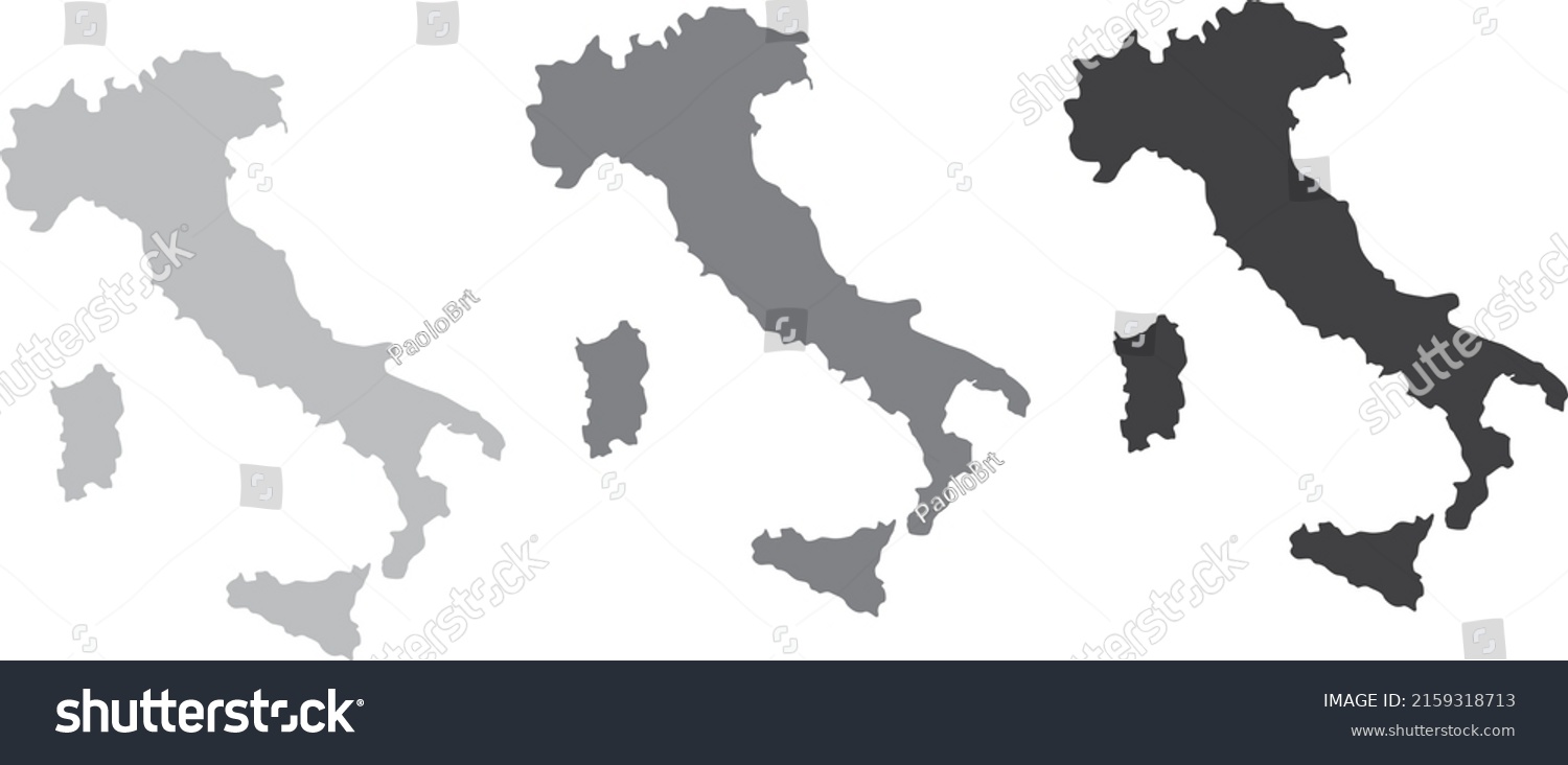 Vector Italy Map Card Paper Stock Vector (Royalty Free) 2159318713 ...