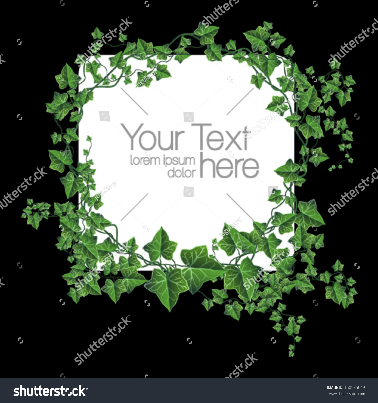 Vector Ivy Leaf Decorated Illustration Stock Vector (Royalty Free ...