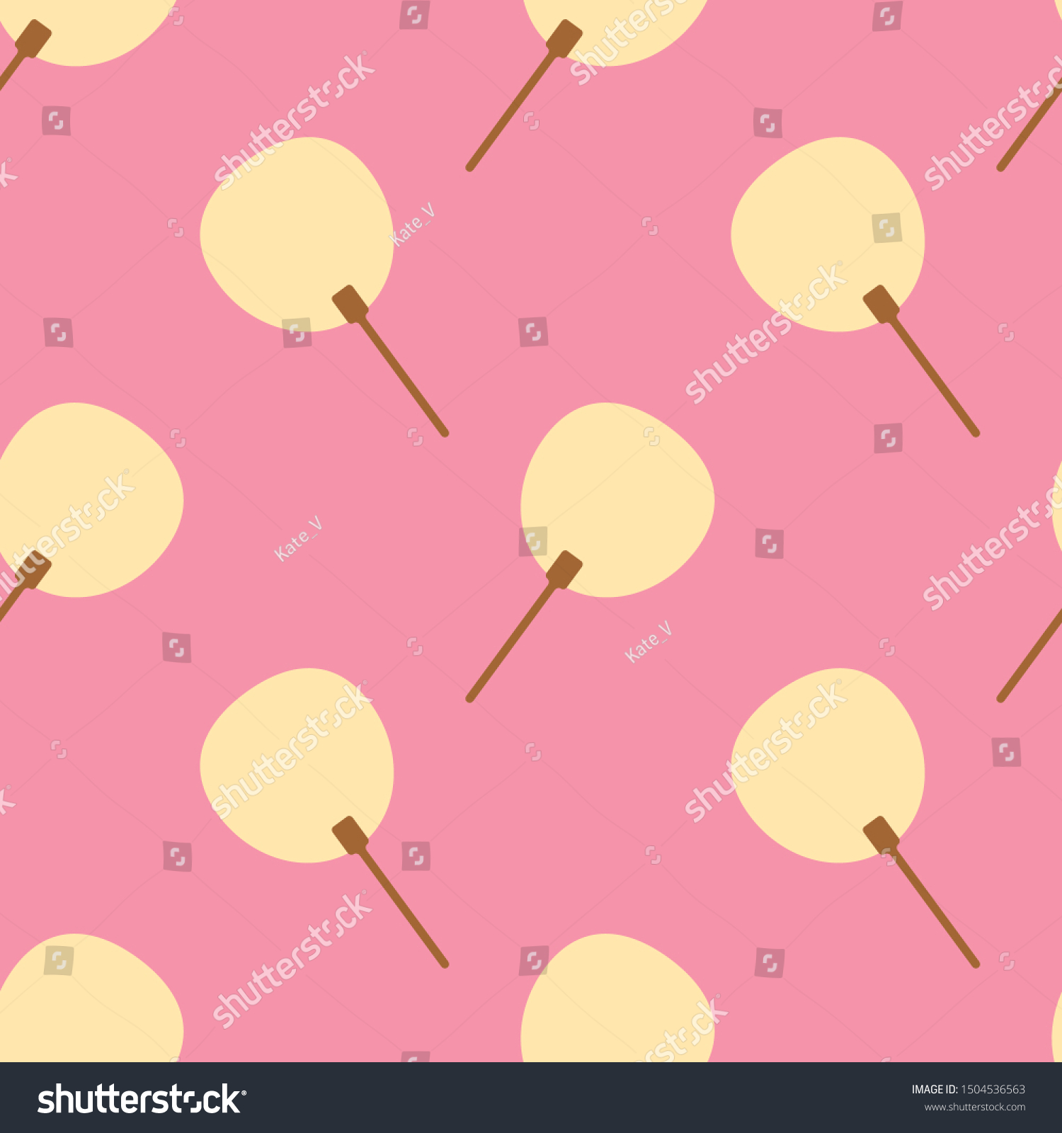 Vector Japanese Hand Fans Seamless Pattern Stock Vector (Royalty Free ...