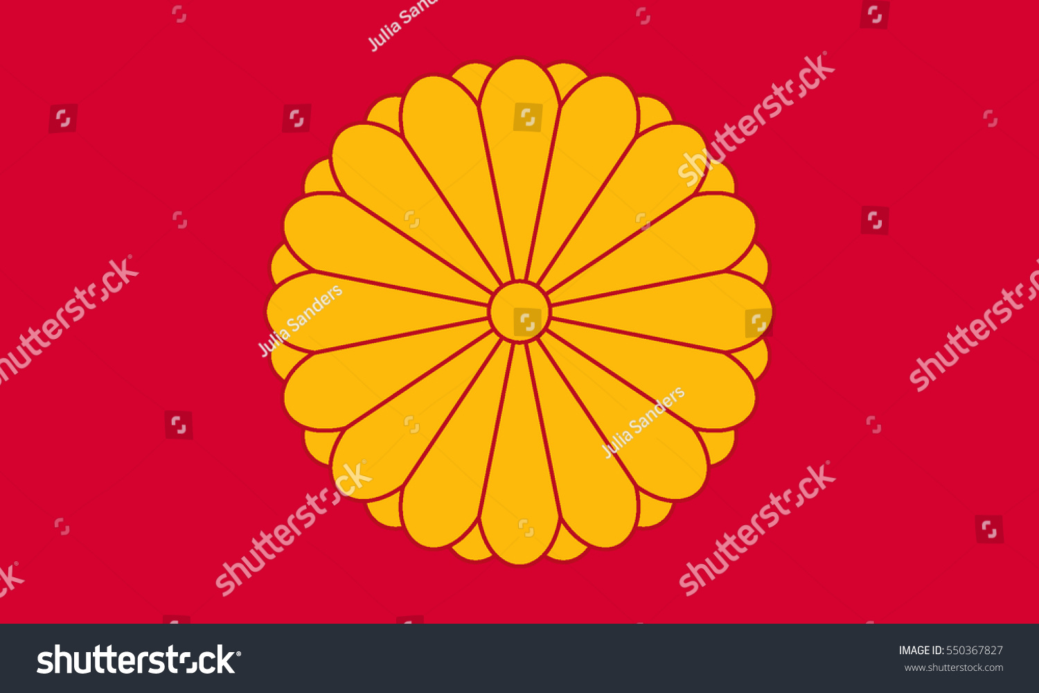 Vector Japanese Imperial Flag Stock Vector (Royalty Free) 550367827