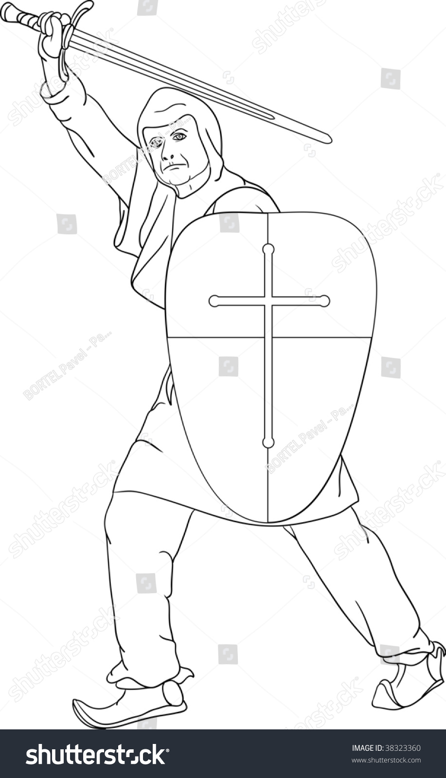 Vector Knight Scimitar Isolated On Background Stock Vector (Royalty ...