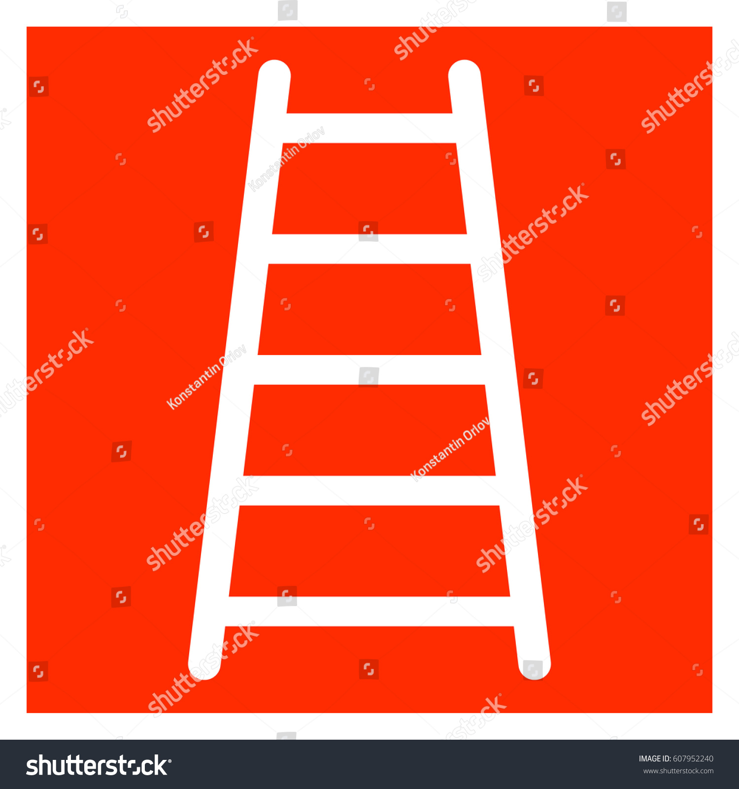 Vector Label Red Color Marking Fire Stock Vector (Royalty Free) 607952240