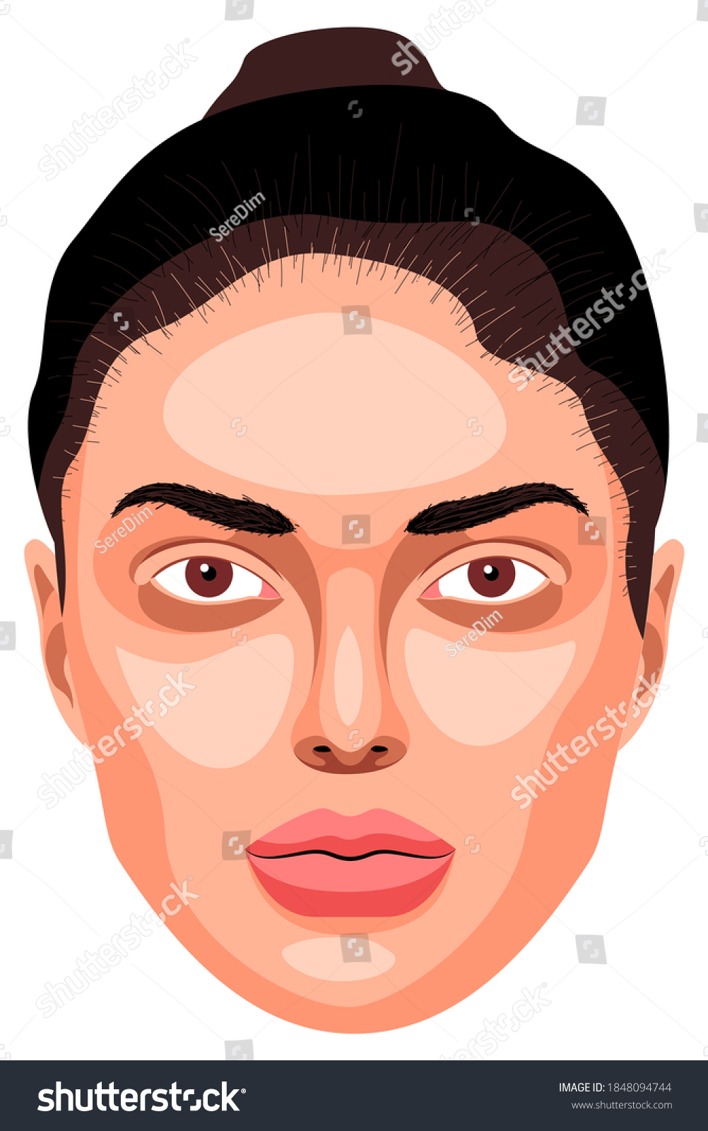 Vector Lady Graphic Style Stock Vector (Royalty Free) 1848094744 ...