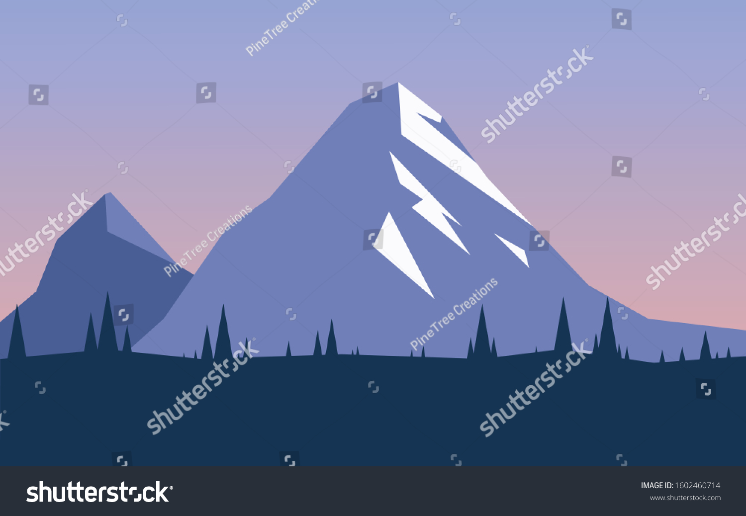 Vektor Stok Vector Landscape Background Hd Wallpaper Vector (Tanpa ...