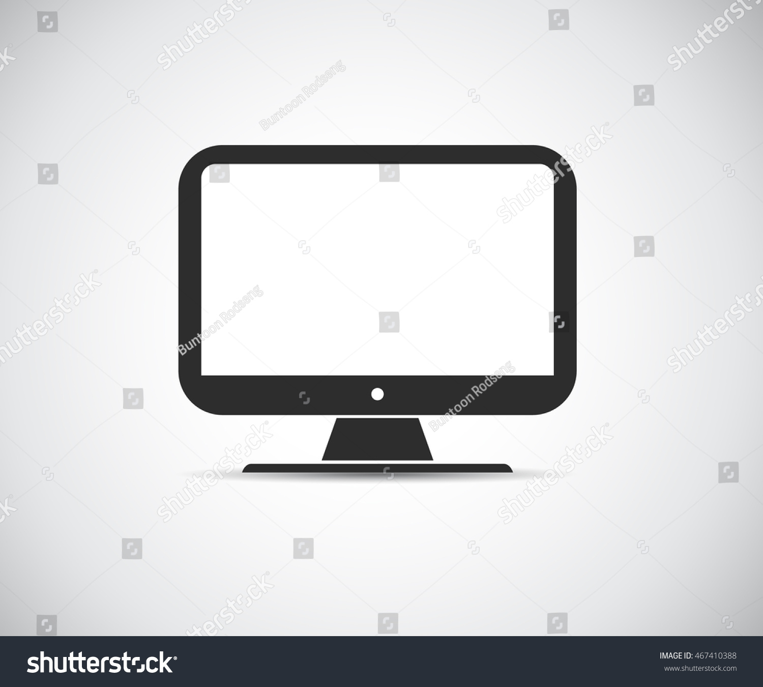 Vector Laptop Computer Icon Personal Computer Stock Vector (Royalty ...