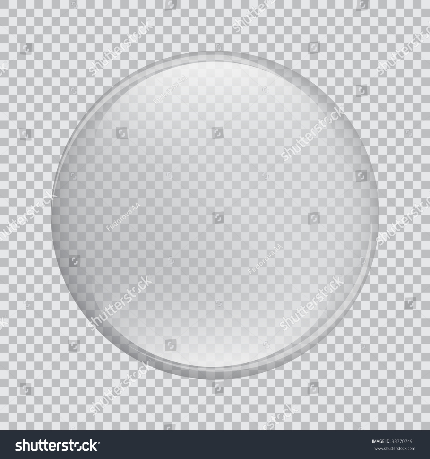 Vector Large Round Clear Glass Glare Stock Vector (Royalty Free ...