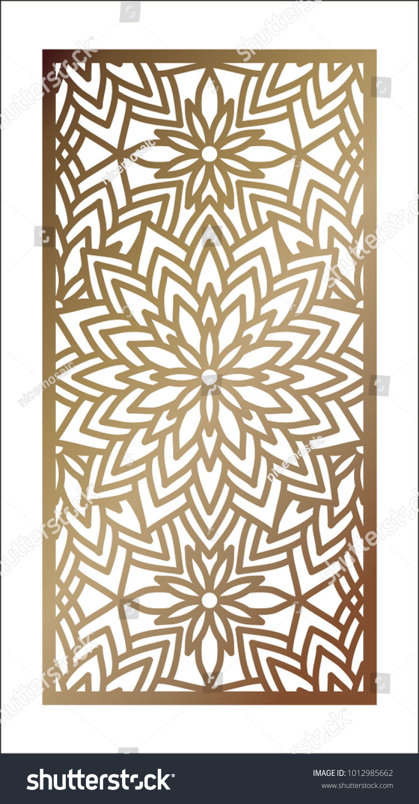 Vector Laser Cut Panel Pattern Template Stock Vector (Royalty Free ...