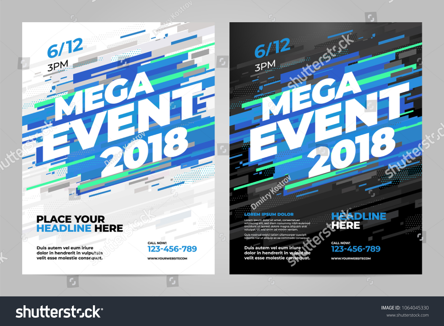 Vector Layout Design Template Mega Event Stock Vector (Royalty Free ...