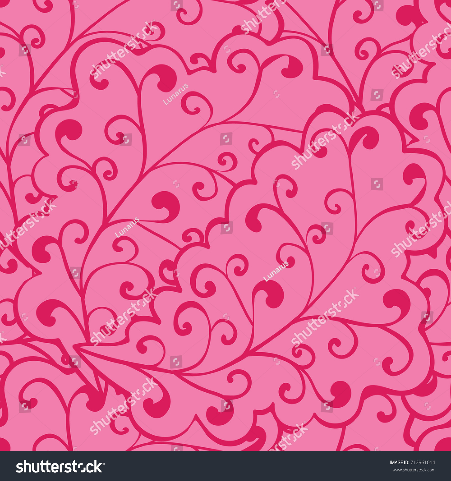 Vector Leaf Seamless Pattern Stock Vector Royalty Free 712961014