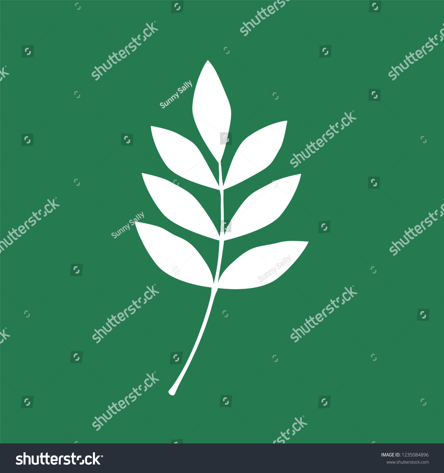 Vector Leave Silhouette Stock Vector (Royalty Free) 1235084896 ...