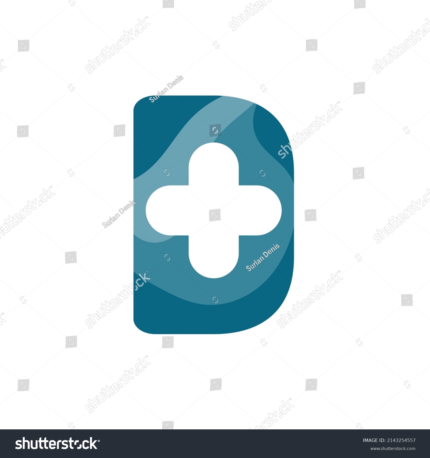 Vector Letter D Cross Logo Stock Vector (Royalty Free) 2143254557 ...