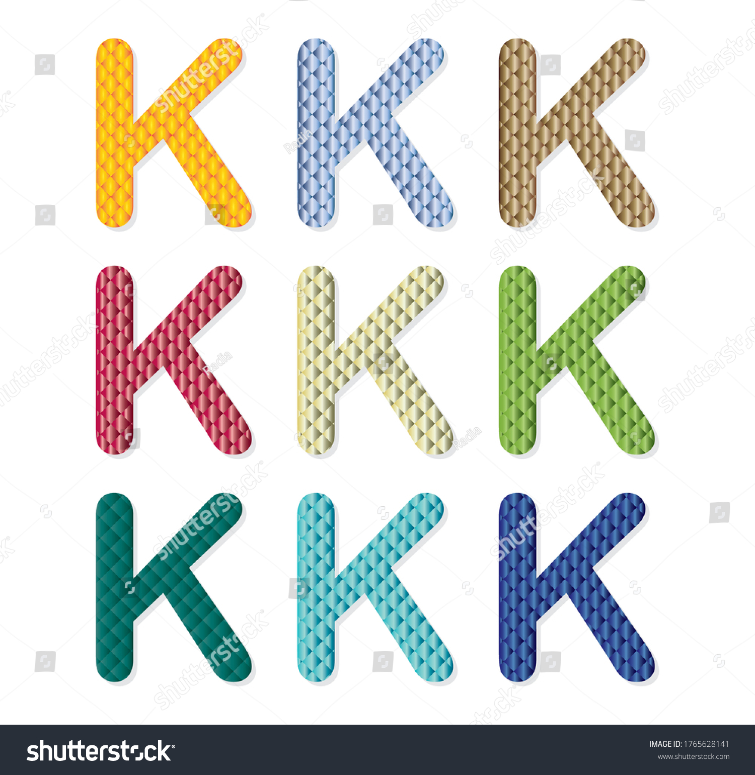 Vector Letter K Different Color Adobe Stock Vector (Royalty Free ...