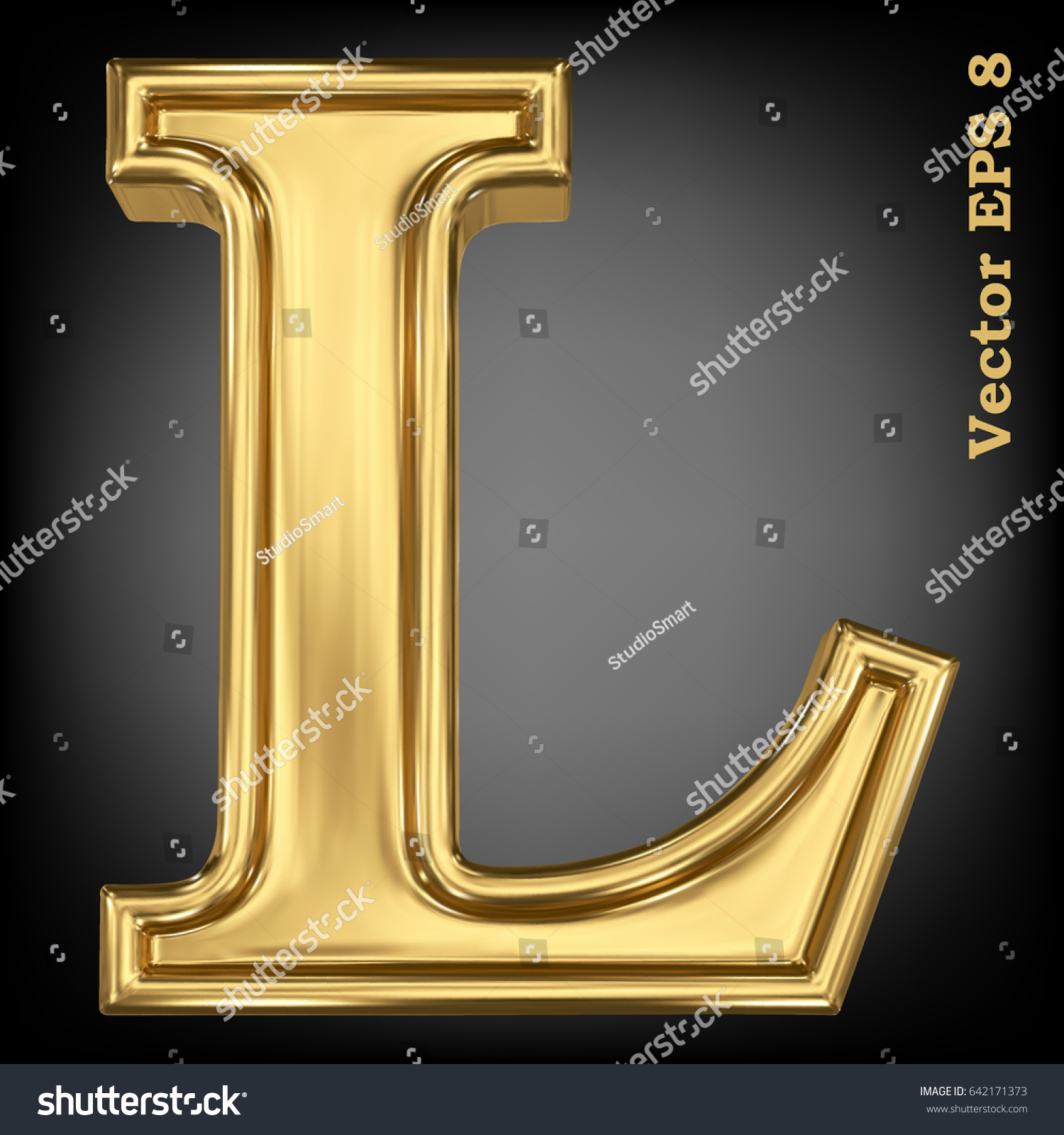 Vector Letter L Gold Solid Alphabet: เวกเตอร์สต็อก (ปลอดค่าลิขสิทธิ์ ...