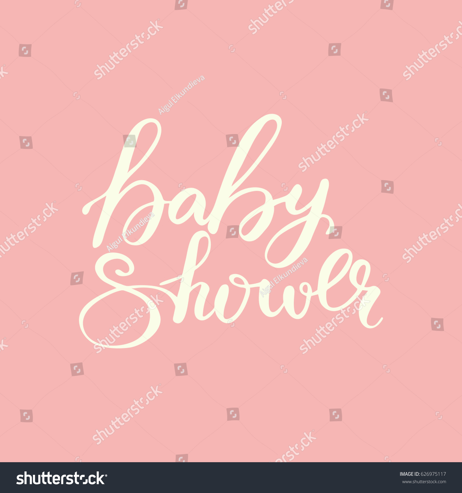 Vector Lettering Baby Shower Stock Vector (Royalty Free) 626975117 ...